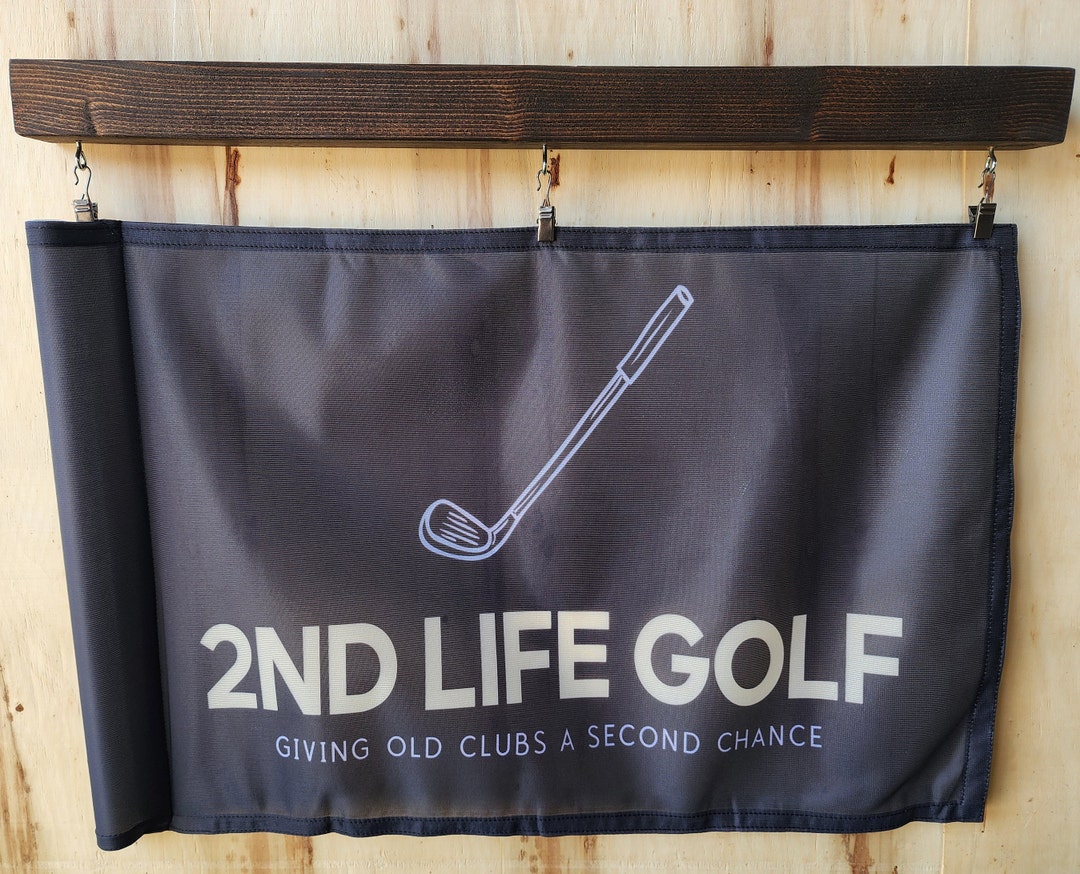 Hanging Stained Wood Golf Flag Display Holder - Flush Wall Mount - Etsy