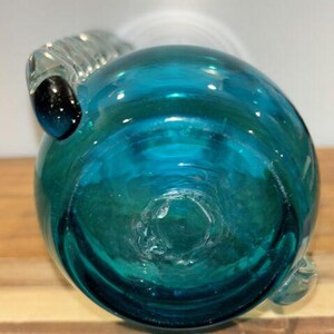 Vintage Blenko Teal Blue Art Glass Vase 7 1/4” Tall - Etsy
