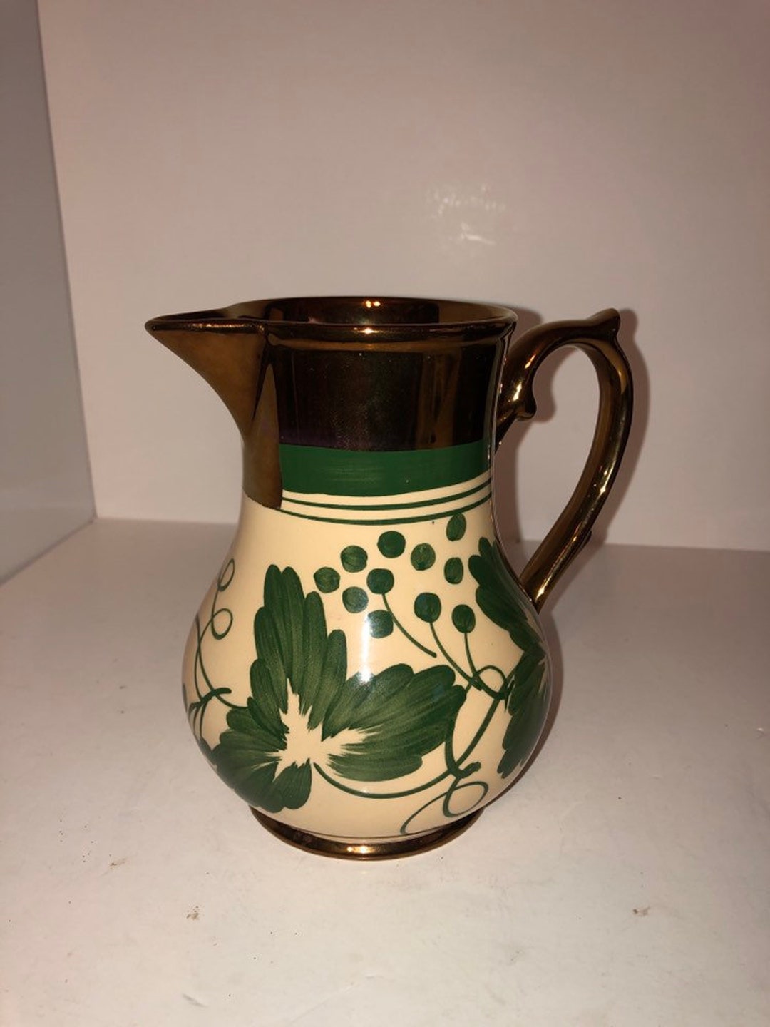 Vintage Harvest Ware By Wade Copper Luster 6" Pitcher Jug Signed - Etsy.de