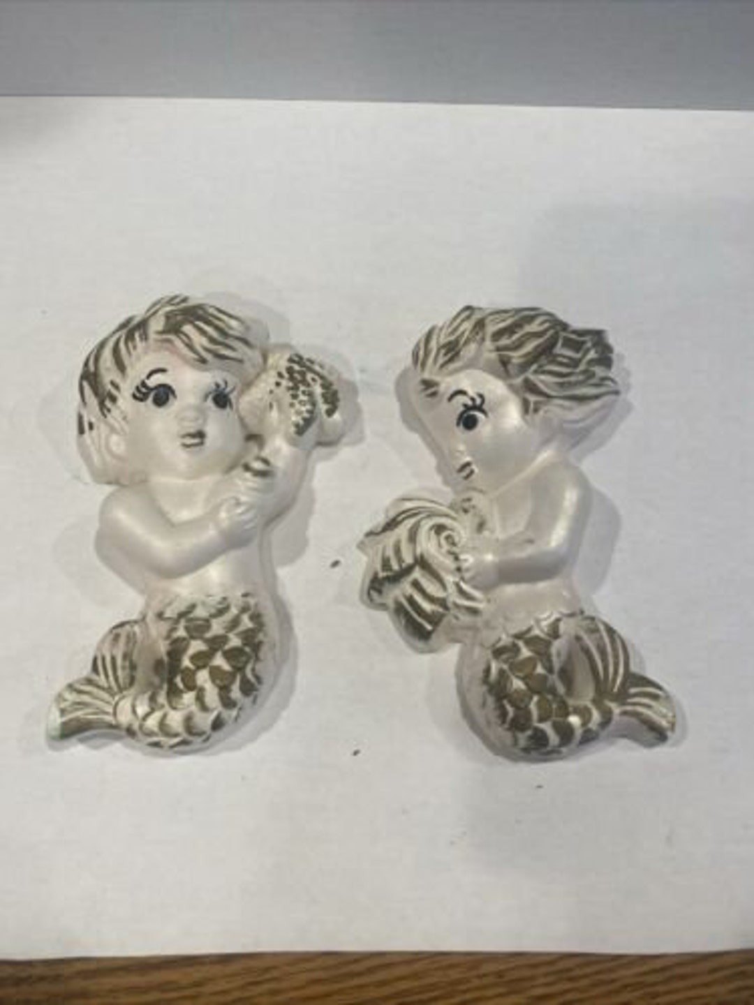 Pair 1960s Miller Studio Chalkware Merman & Mermaid - Etsy