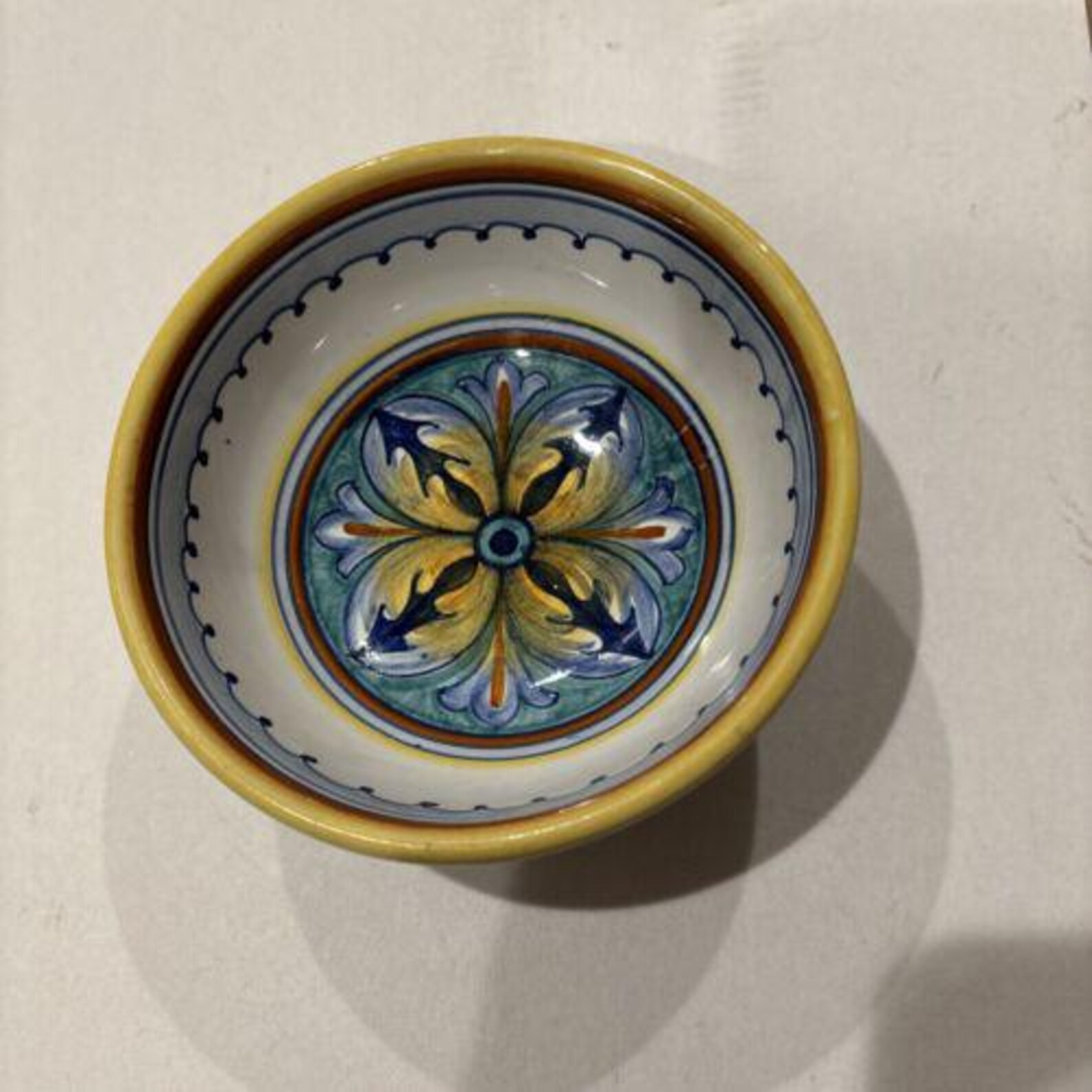 DERUTA Gialletti Giulio Italy Signed Hand-painted 5” Bowl FREE SHIPPING ...