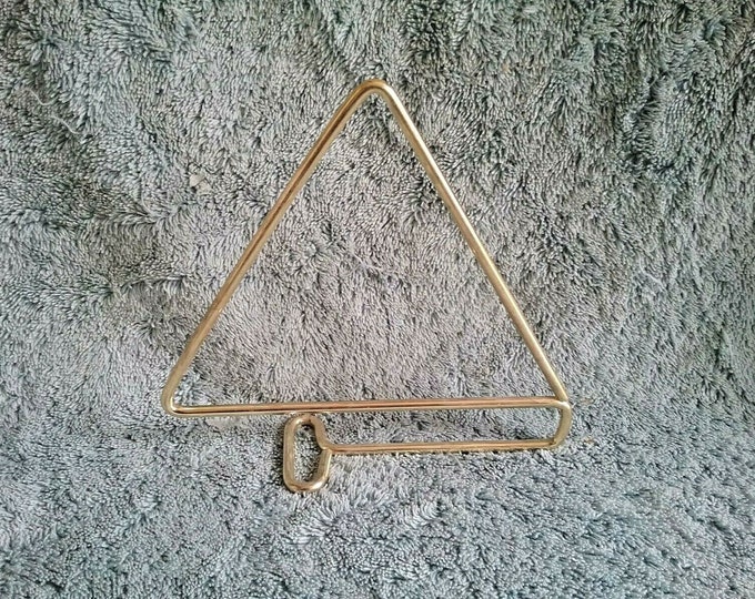 6 Triangle Hangers Brass Plated Steel - Etsy
