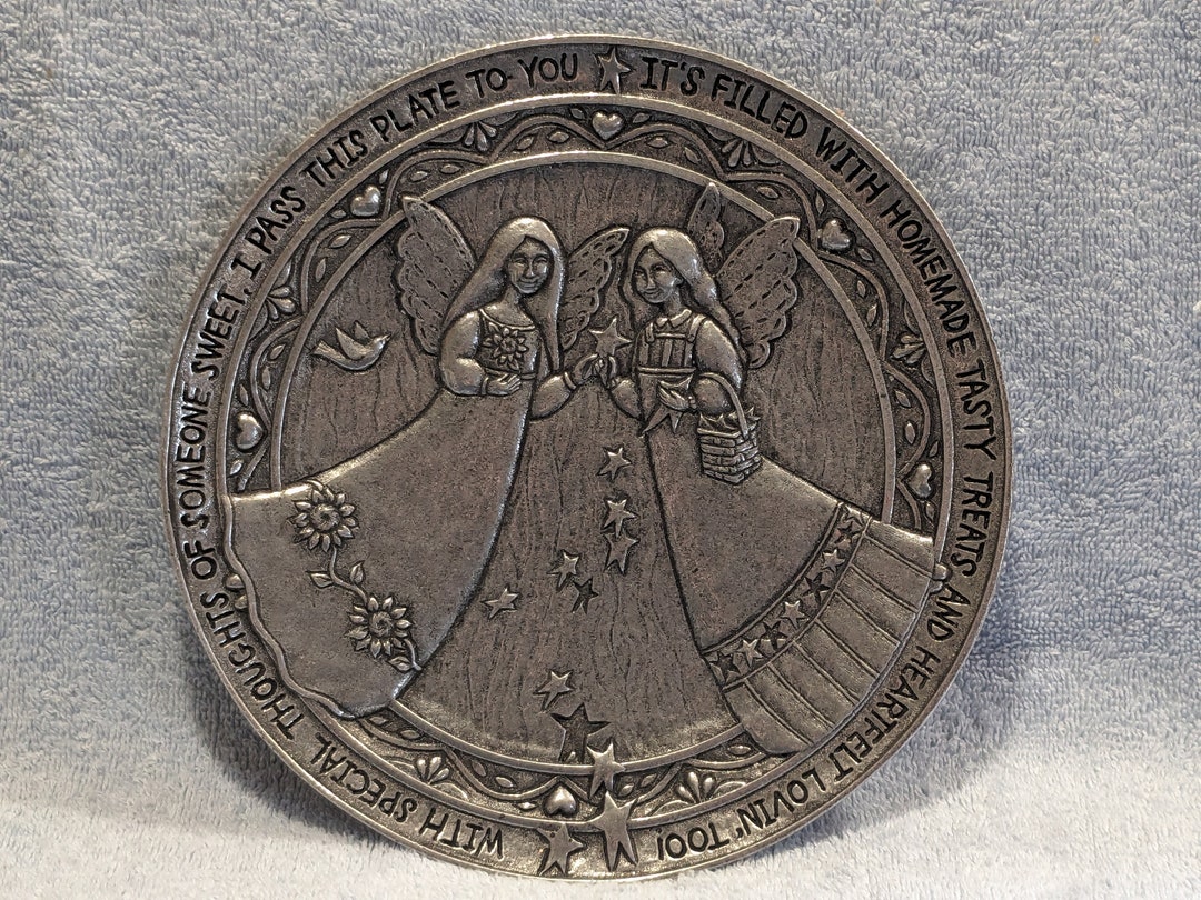 Carson Friendship Plate With Angels Carson Statesmetal Made in USA ...