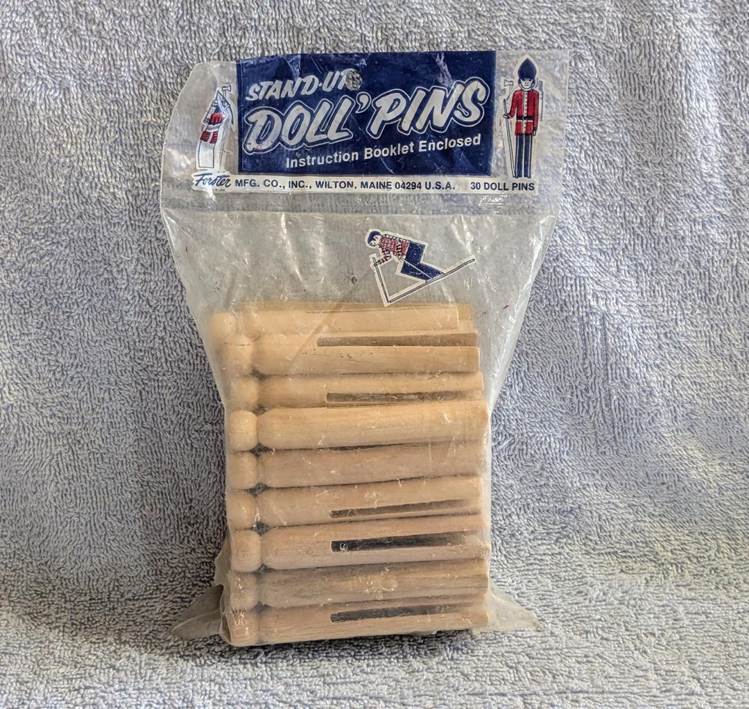 Foster Stand up Doll Pins With Instruction Booklet Bag of 30 3 3/4 ...