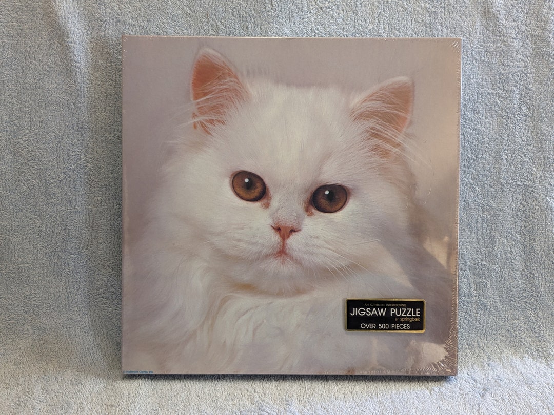Springbok Cat Puzzle Snowball Over 500 Piece Jigsaw Puzzle Vintage ...