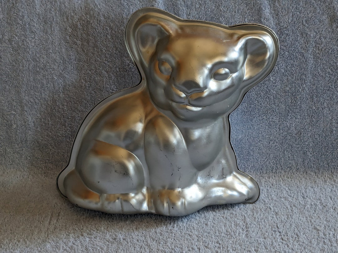 Vintage 1974 Wilton Lion Cub 3D Cake Pan Mold 502-135 Baby Animal 2 ...
