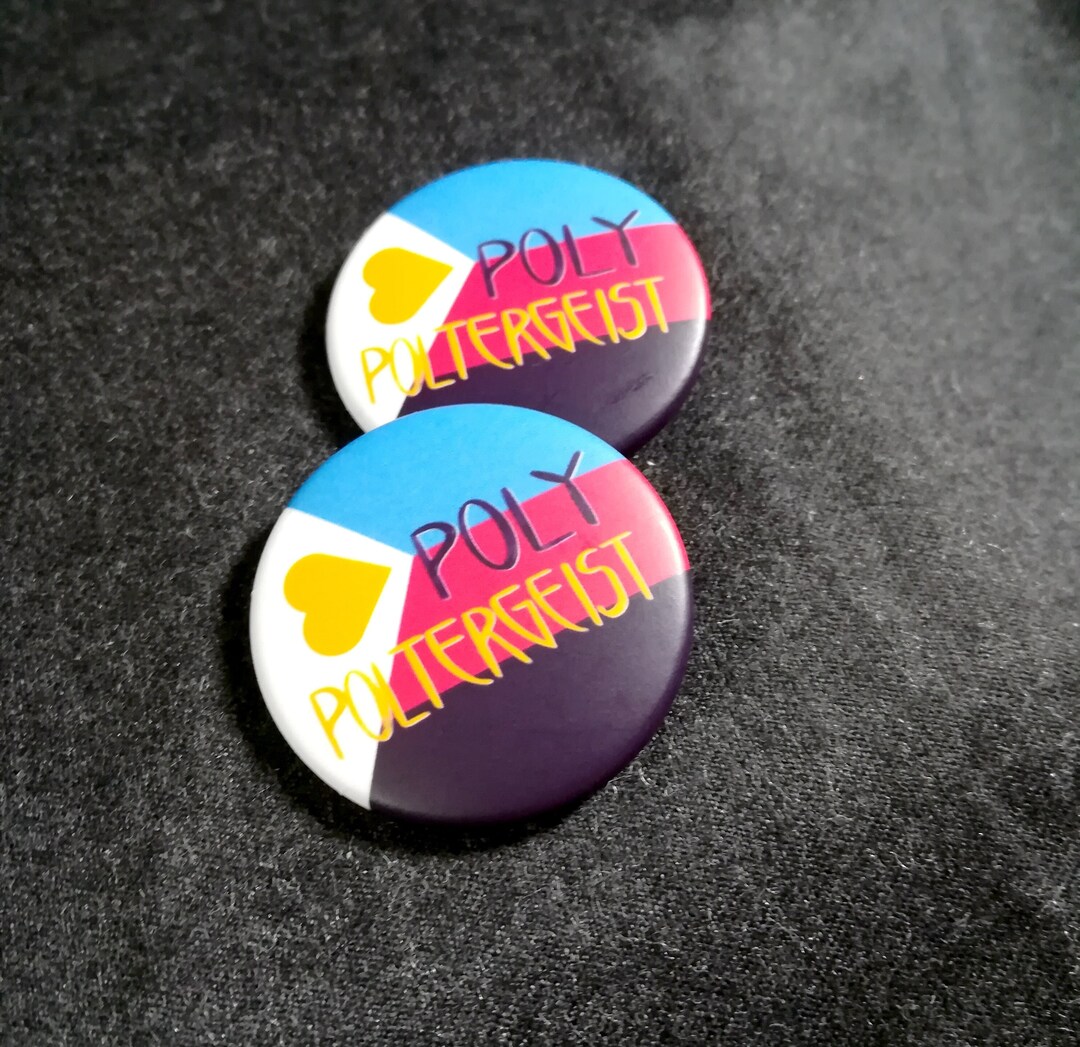 Poly Poltergeist Pride Button Polyamory Pin Badge - Etsy