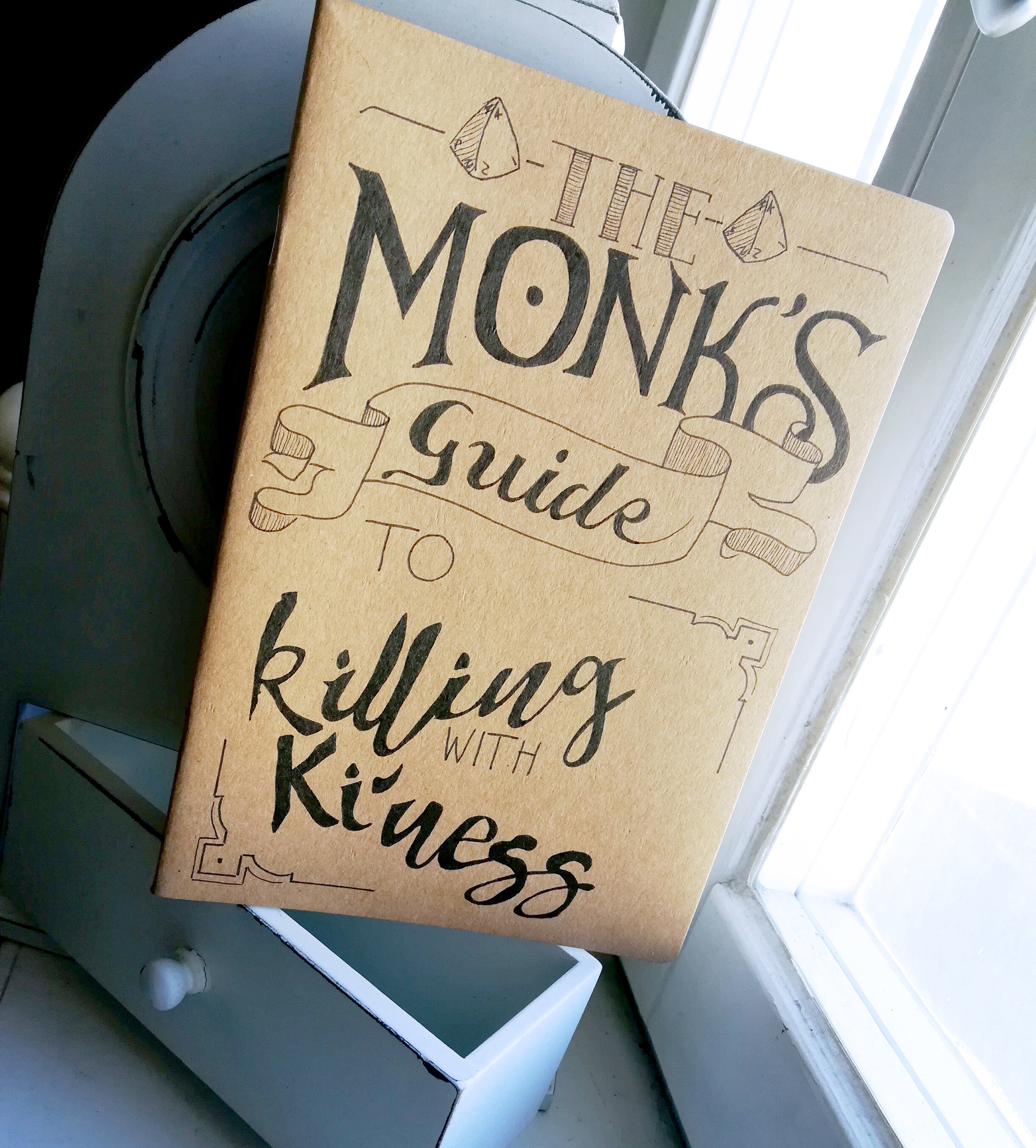 Monk Dungeons and Dragons Character Notebook Hand-lettering | Etsy