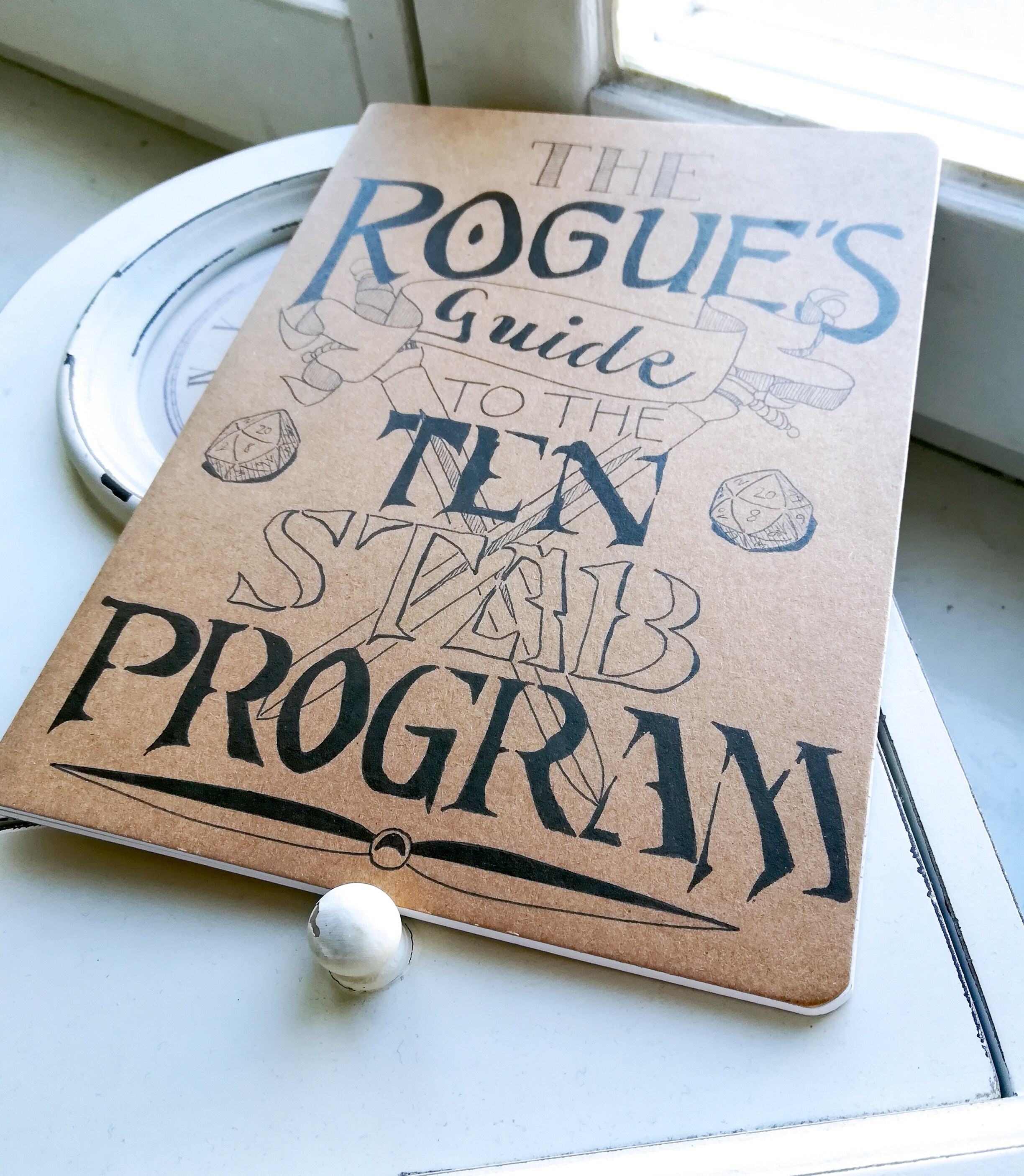 Rogue Dungeons and Dragons Character Notebook Hand-lettering - Etsy