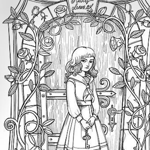 coloring pages of the secret garden