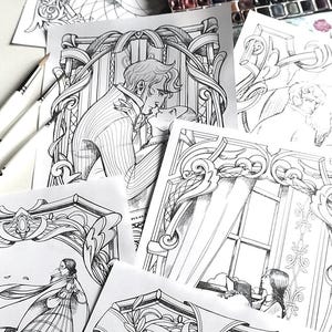 Jane Eyre Coloring Book -6 Pages to Color From Charlotte Bronte ...