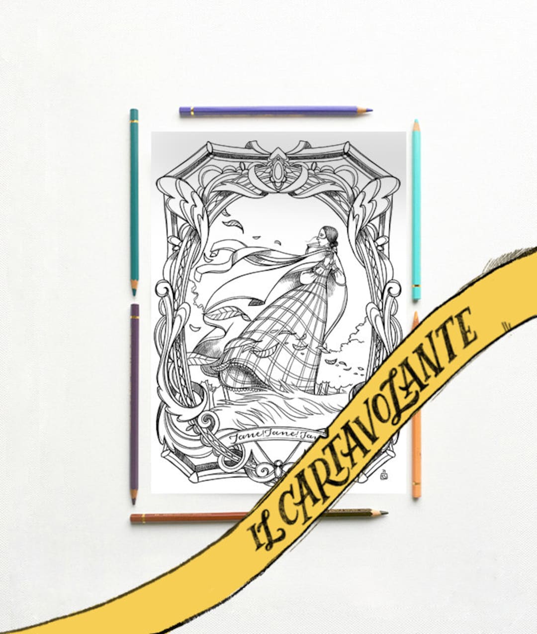 Jane Eyre Escape Coloring Page -from Charlotte Bronte Masterpiece ...