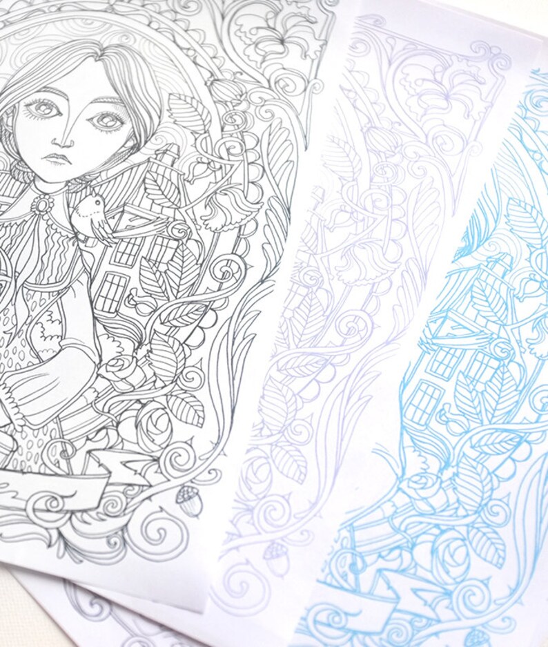 Coloring Page PDF -jane Eyre - Charlotte Bronte - Instant Download ...