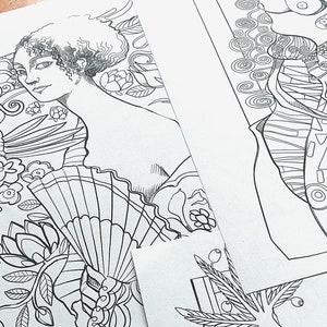 BUNDLE II - 5 Coloring Pages Inspired by Gustav Klimt Paintings - PDF ...