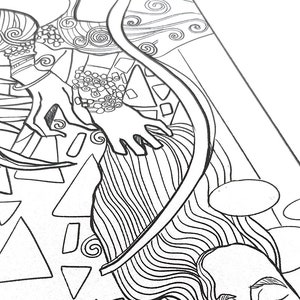 BUNDLE II - 5 Coloring Pages Inspired by Gustav Klimt Paintings - PDF ...