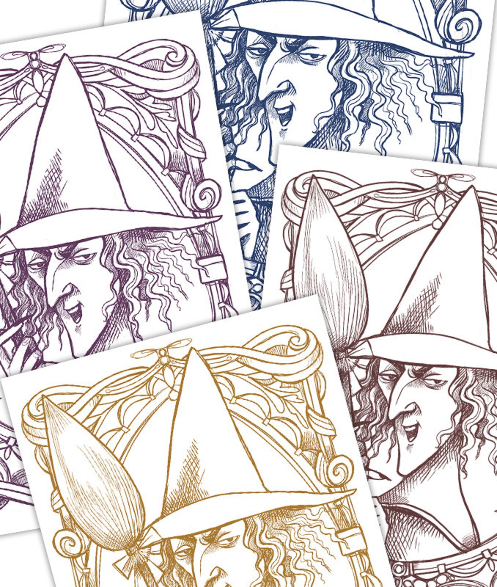 Oz Coloring Page PDF the Wonderful Wizard of Oz the Wicked | Etsy