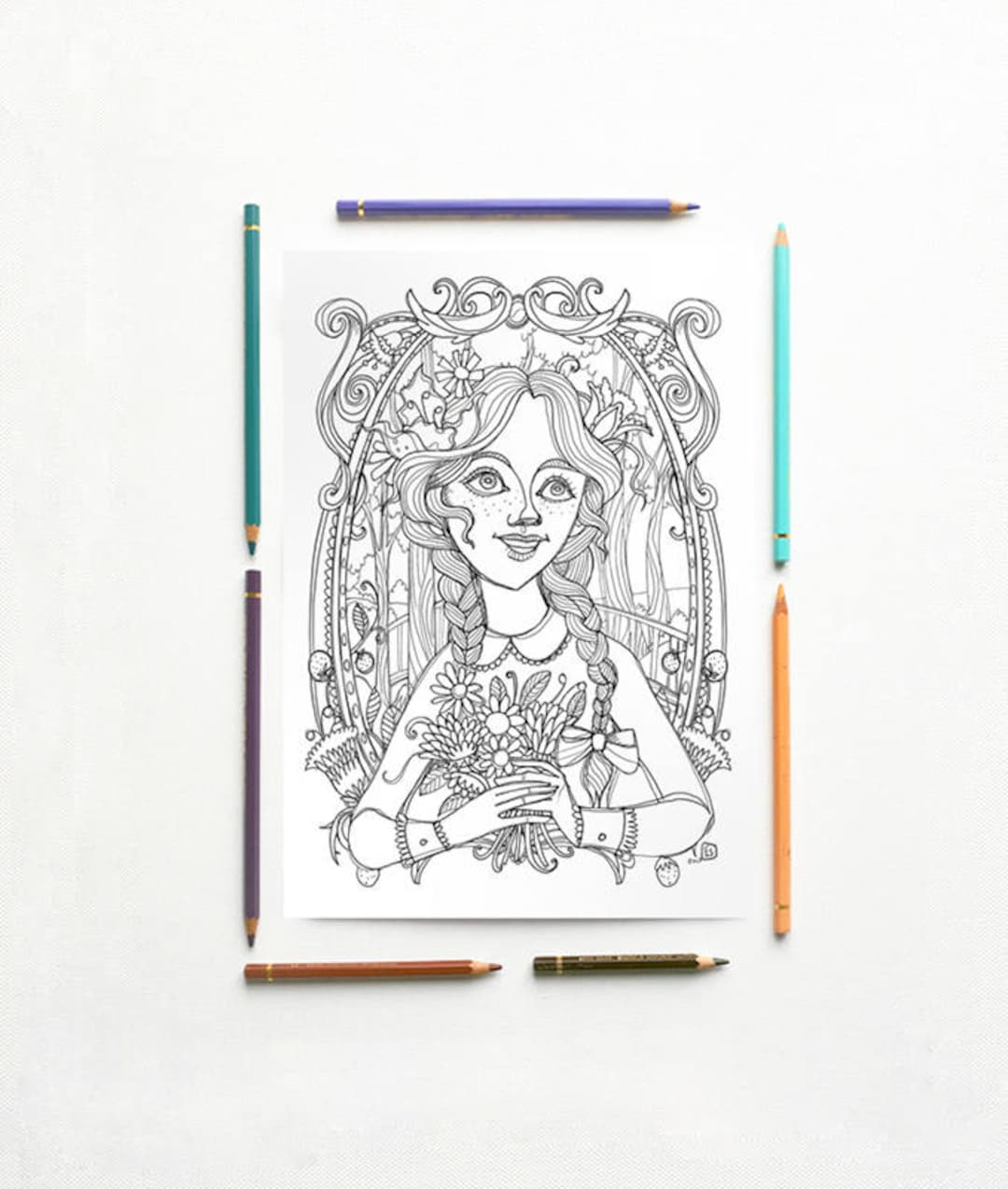 Coloring Page PDF -anne Shirley Coloring Portrait - Lucy Maud ...