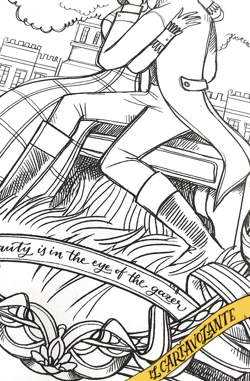 Jane Eyre Coloring Book 6 Pages to Color From Charlotte | Etsy