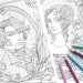 Coloring Page JPG - Pride and Prejudice - Lizzy and Darcy Portraits ...