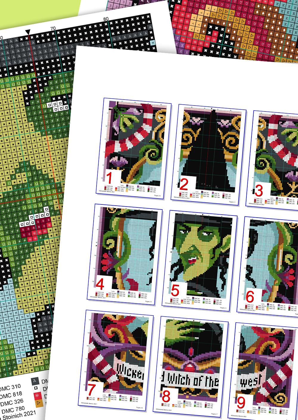 Cross Stitch Pattern -the Wizard of Oz - the Wicked Witch -L. Frank ...