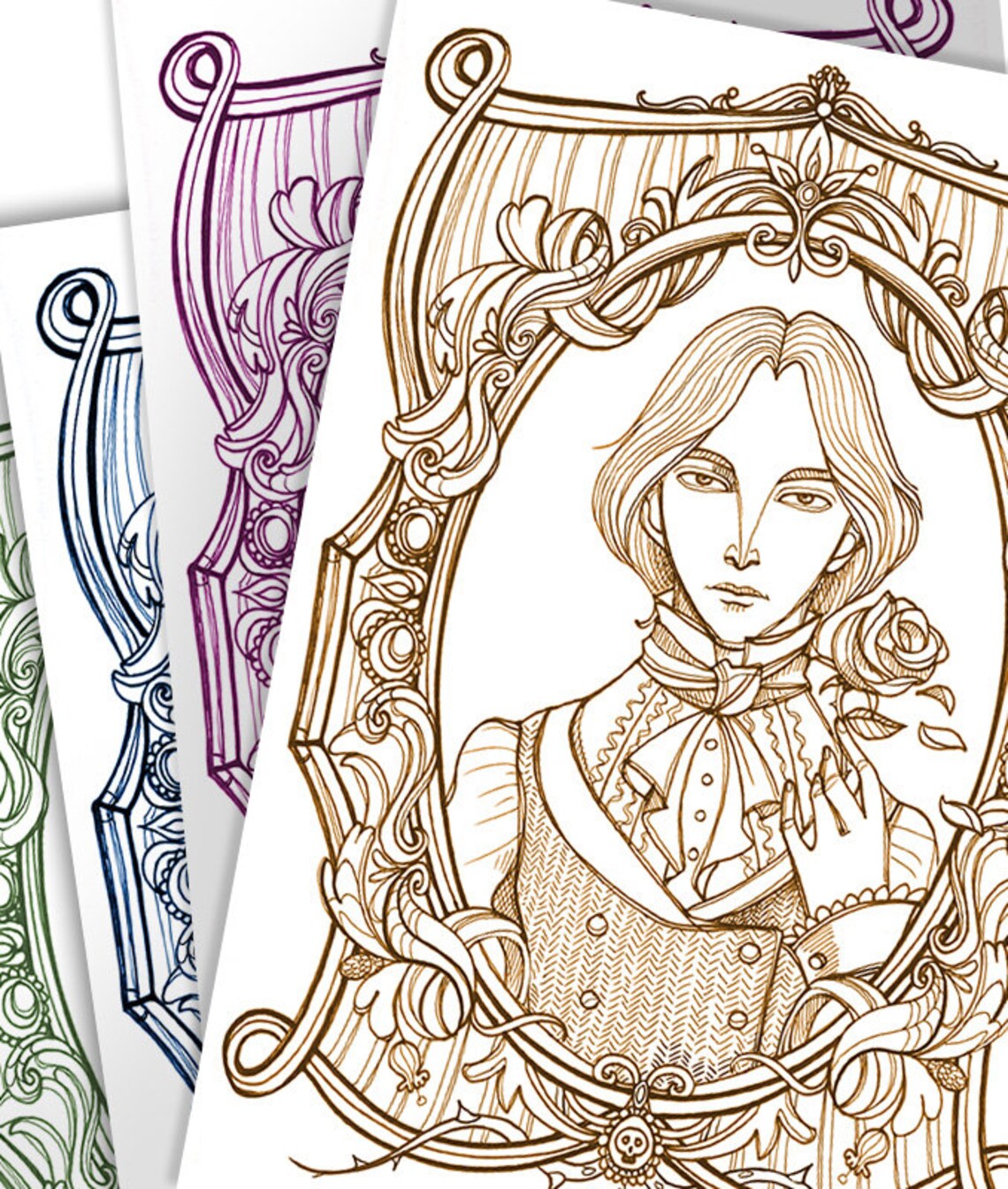 Coloring Page - Oscar Wilde - the Picture of Dorian Gray- Dorian Gray ...