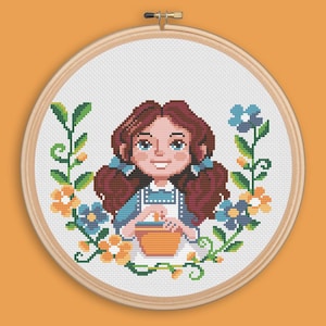 5 Cross Stitch Patterns - the Wizard of OZ Bundle - Dorothy, Toto, the Scarecrow, the Lion, and ...