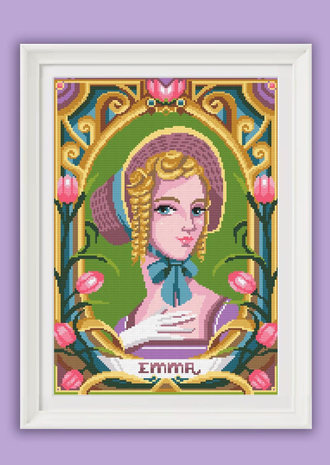 Emma Woodhouse Cross Stitch Pattern - Emma - Jane Austen - Ready to ...