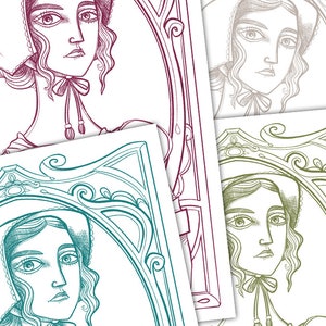 Coloring Page - Hester Prynne and Pearl - the Scarlet Letter ...