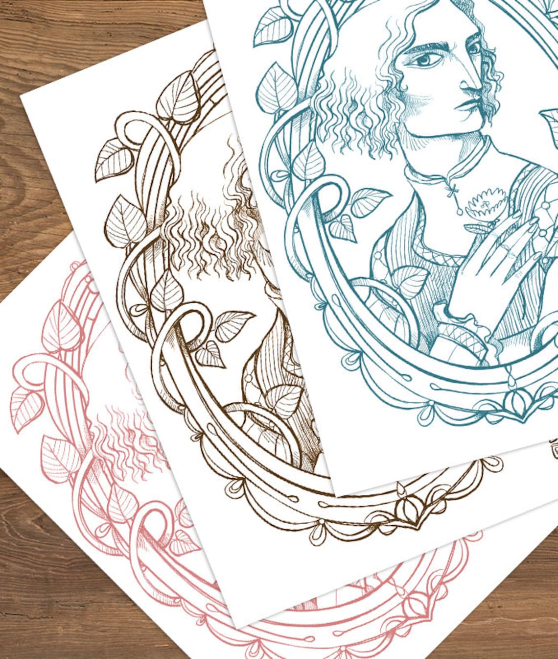 Coloring Pages Tristan and Iseult instant Download 2 - Etsy