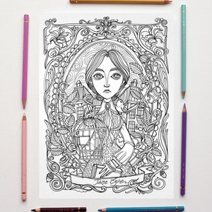 Coloring Page PDF -jane Eyre - Charlotte Bronte - Instant Download ...