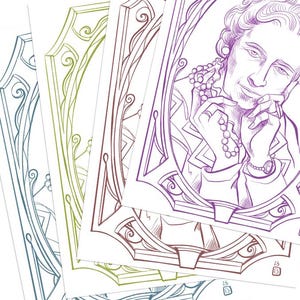 Coloring Page PDF - Agatha Christie Portrait - Instant Download - Art ...