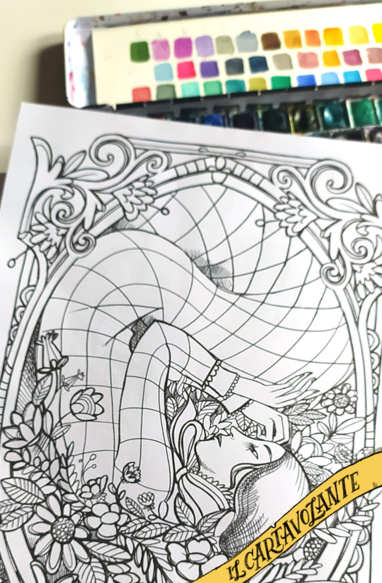 Jane Eyre Escape Coloring Page from Charlotte Bronte - Etsy