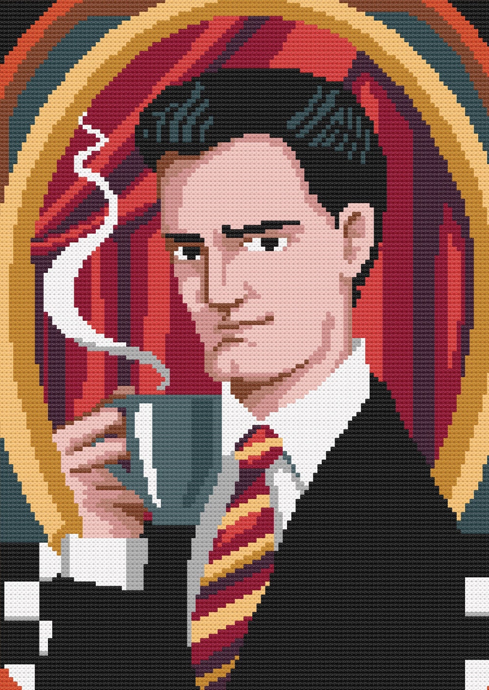 Cross Stitch Pattern- Agent Cooper Portrait- Kyle Maclachlan - Twin ...