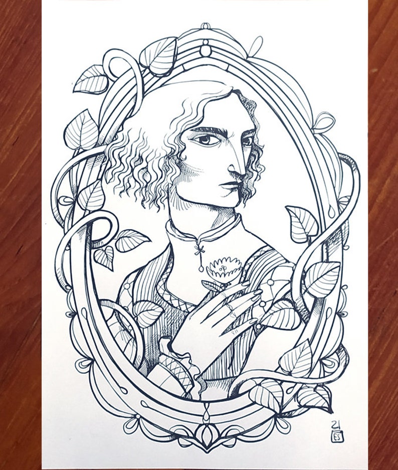 Coloring Pages - Tristan and Iseult -instant Download - 2 Printable ...