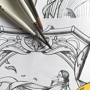 Jane Eyre Coloring Book -6 Pages to Color From Charlotte Bronte ...