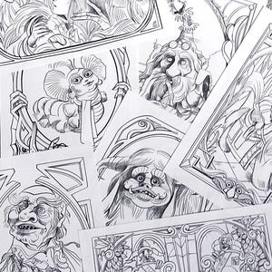 7 Coloring Pages - Labyrinth Characters - Hoggle, Ludo and Sir Dydimus ...