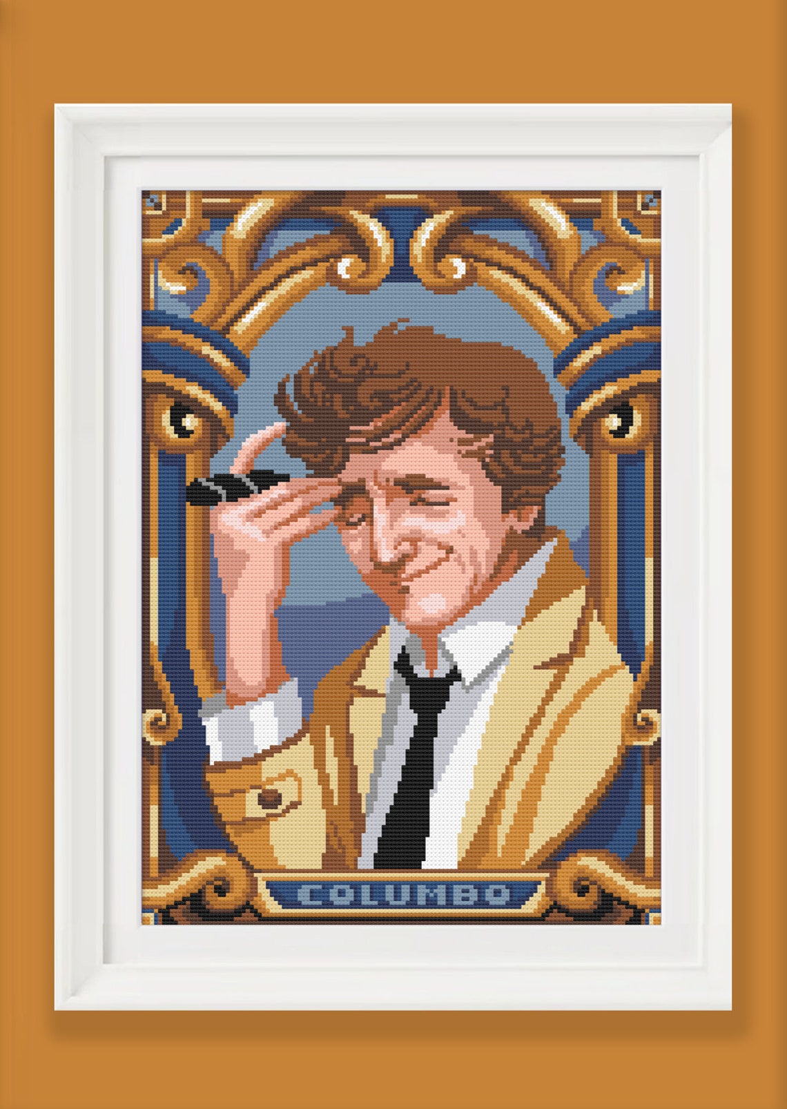 Counted Stitch Pattern - Lieutenant Columbo - Peter Falk Portrait - PDF ...