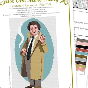 Counted Stitch Pattern - Lieutenant Columbo - Peter Falk Portrait - PDF ...