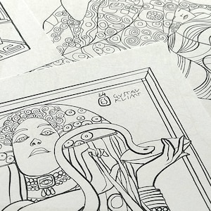 Klimt BUNDLE I - 5 Coloring Pages - Gustav Klimt and Mrs Peggotty ...