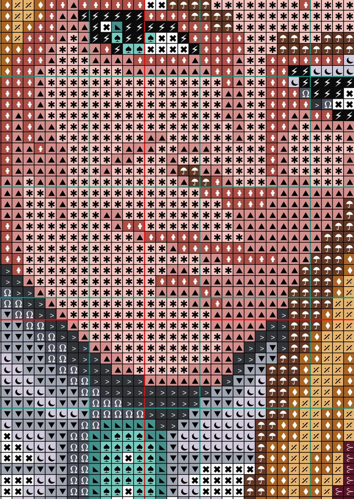 Cross Stitch Pattern - David Bowie - Labyrinth - Jareth King of Goblins ...