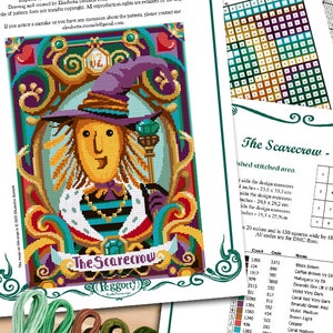 Cross Stitch Pattern the Wizard of Oz the King Scarecrow L. Frank Baum PDF Instant Download - Etsy