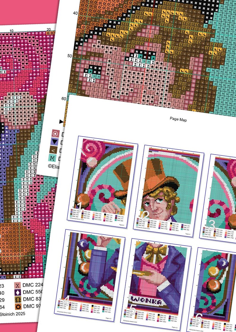 Cross Stitch Pattern PDF - Willy Wonka - Gene Wilder Portrait - Ready ...