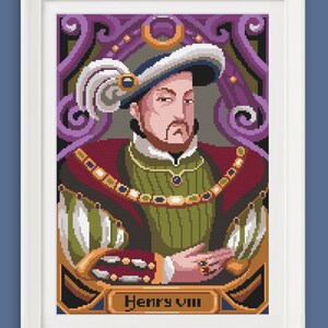 Cross Stitch Pattern PDF - King Henry VIII - Diamond Painting/ DMC ...
