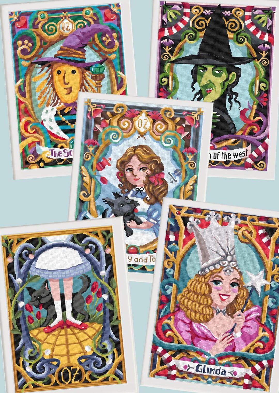5 Cross Stitch Patterns Bundle -the Wonderful Wizard of Oz L. Frank ...