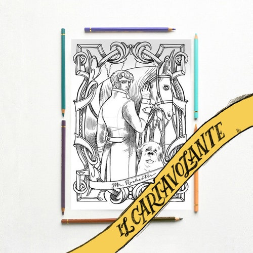 Coloring Page PDF jane Eyre Charlotte Bronte Instant - Etsy