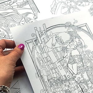 Klimt BUNDLE I - 5 Coloring Pages - Gustav Klimt and Mrs Peggotty ...