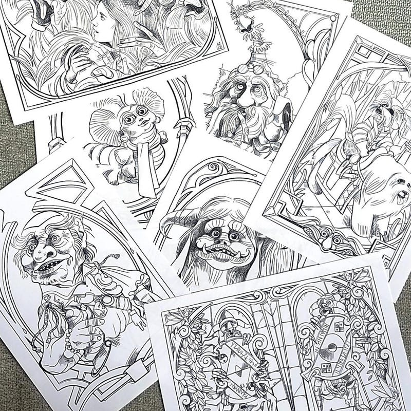 Labyrinth Coloring Book - Etsy