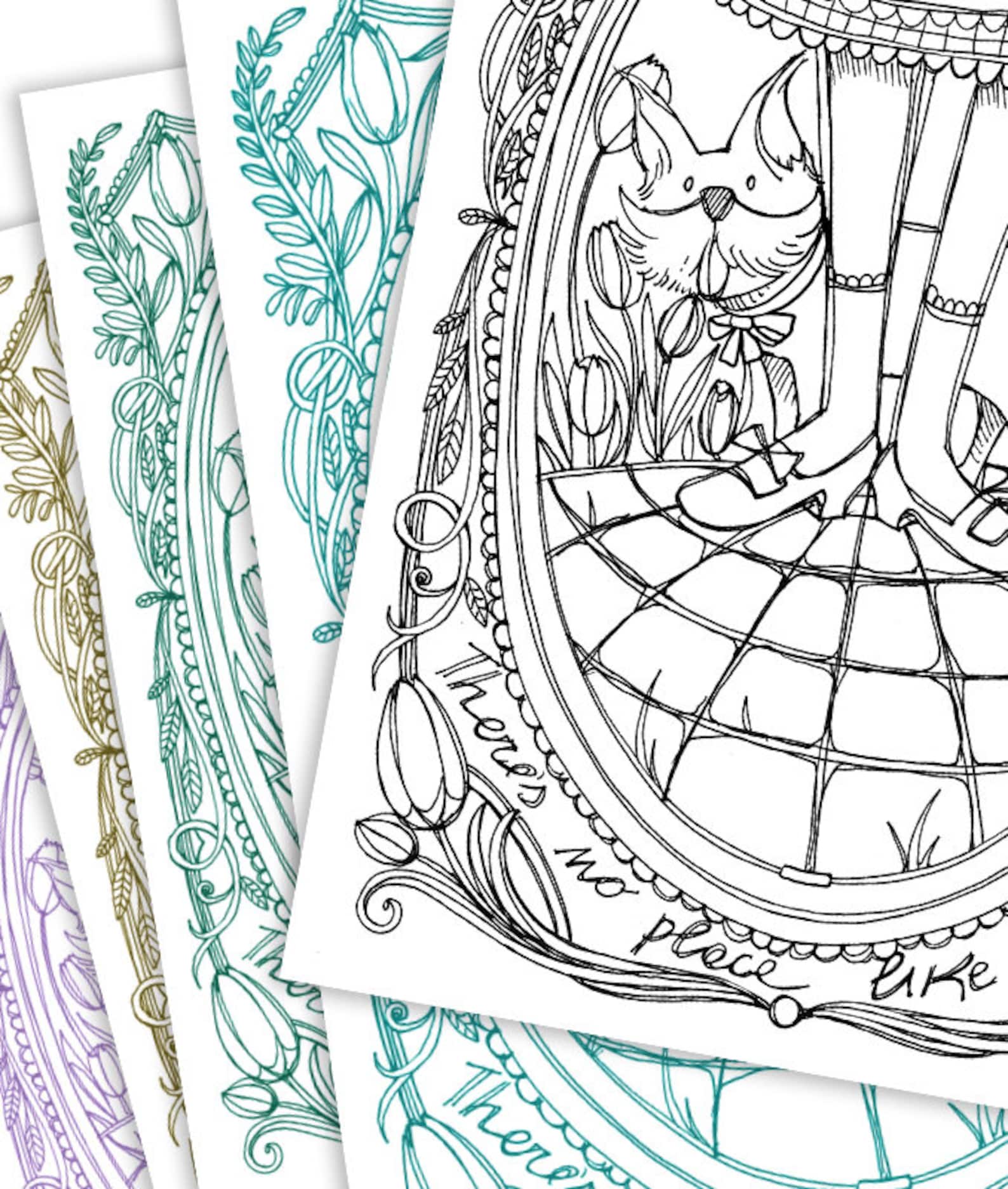 Oz Coloring Page the Wonderful Wizard of Oz There's No | Etsy