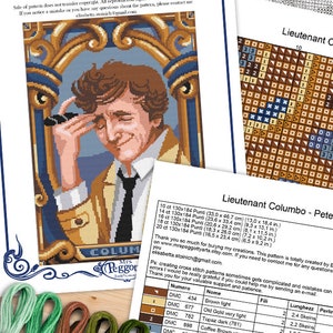 Counted Stitch Pattern Lieutenant Columbo Peter Falk Portrait PDF ...