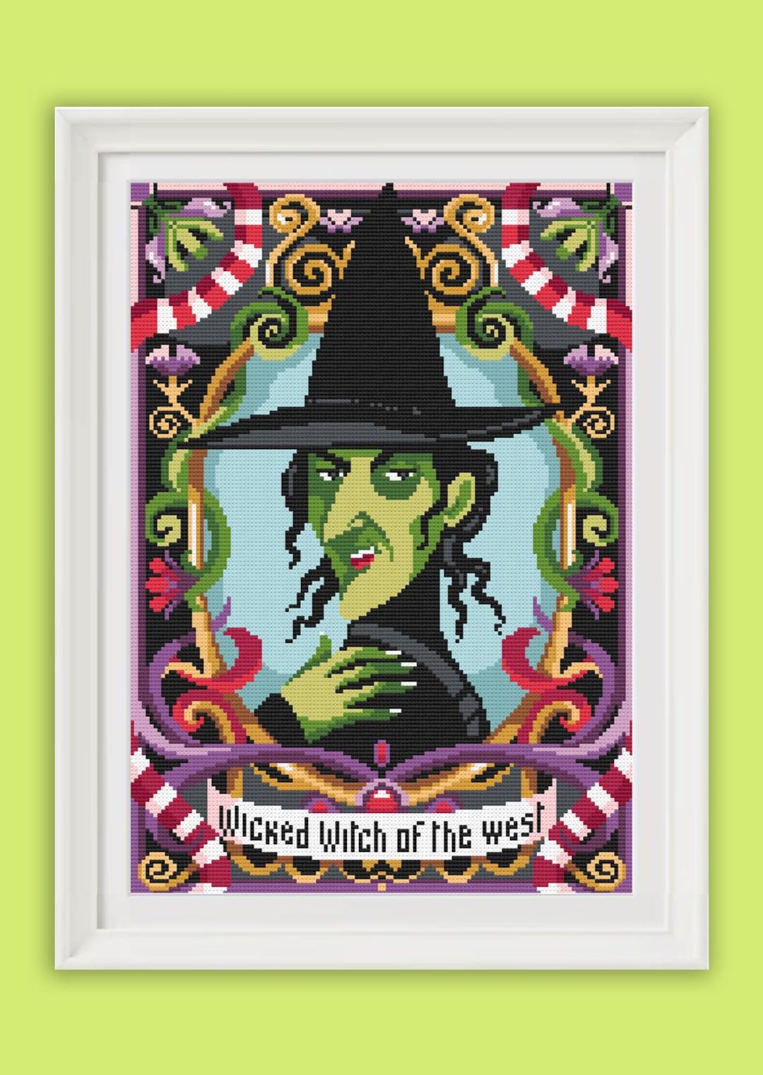 Cross Stitch Pattern -the Wizard of Oz - the Wicked Witch -L. Frank Baum - PDF Diamond Painting ...